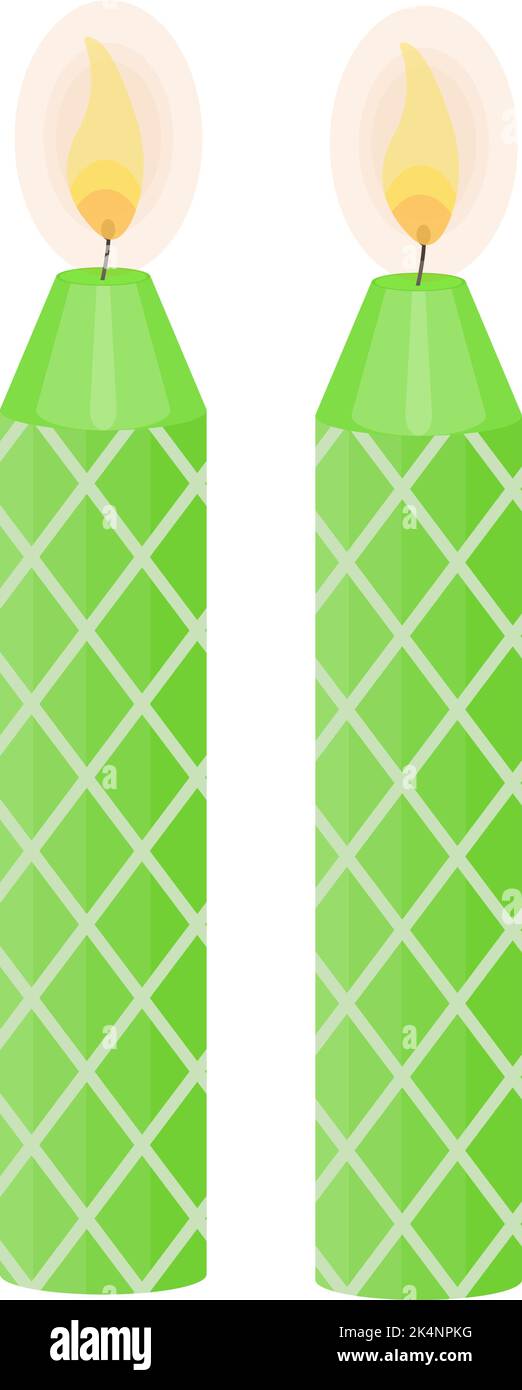 Two candles with decoration Stock Vector Images - Alamy