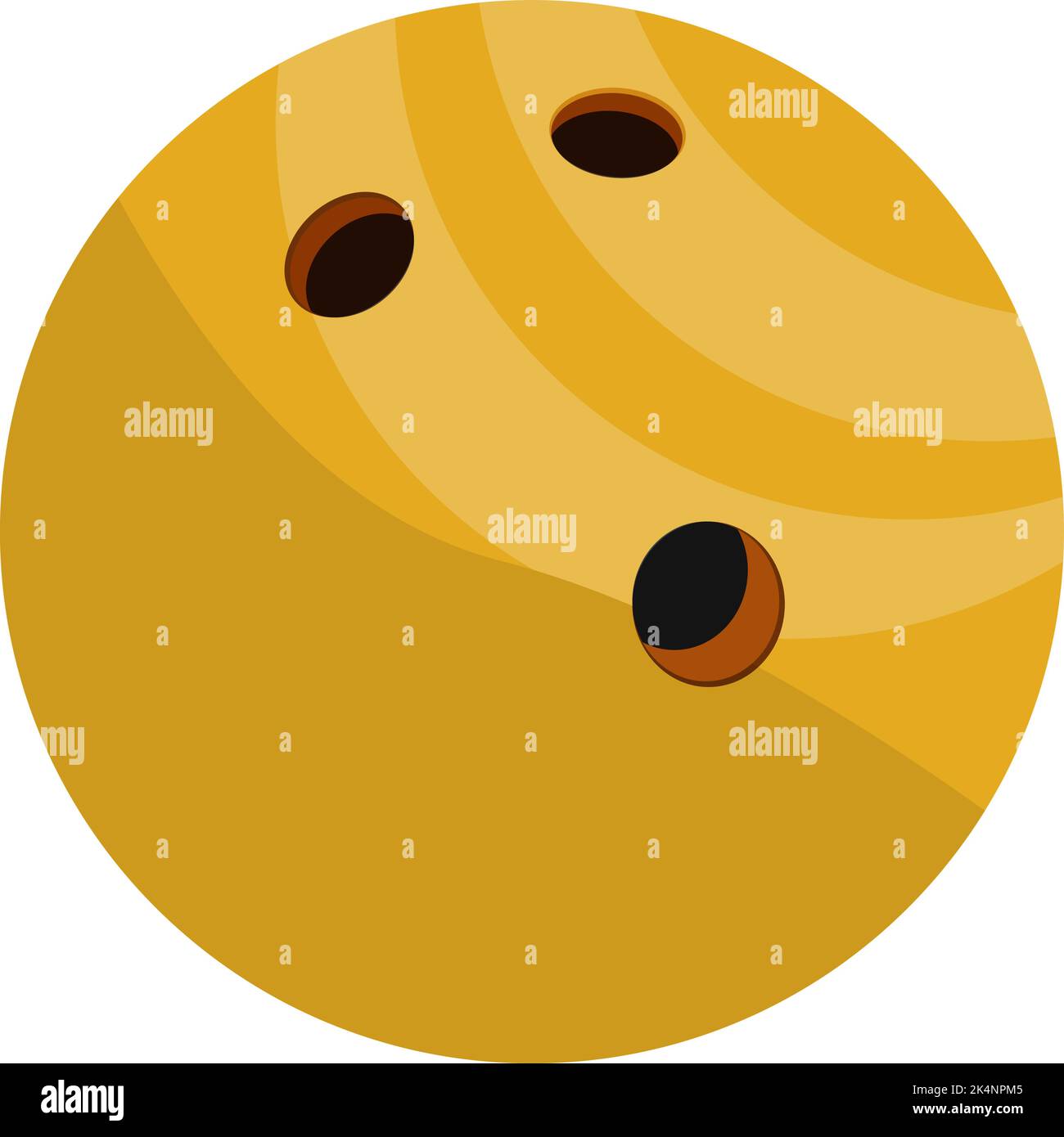 Yellow bowling balls, illustration, vector on a white background Stock ...