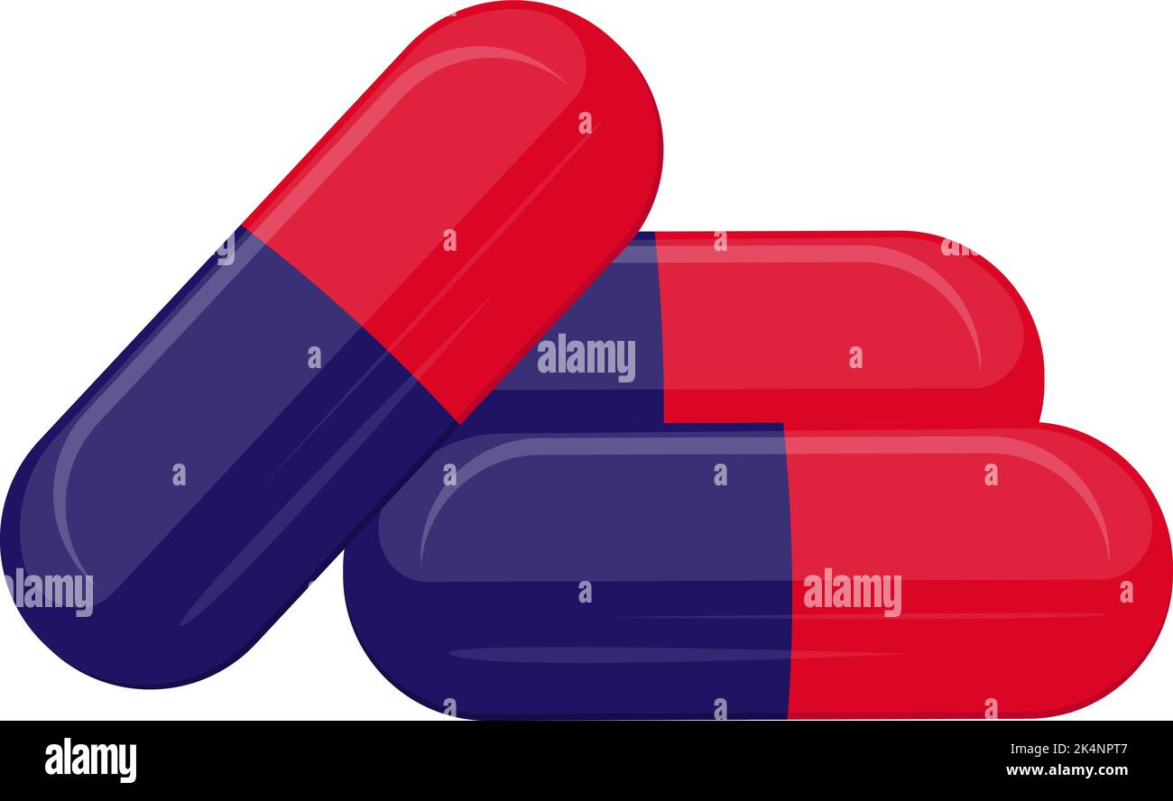 Medical capsules, illustration, vector on a white background Stock ...