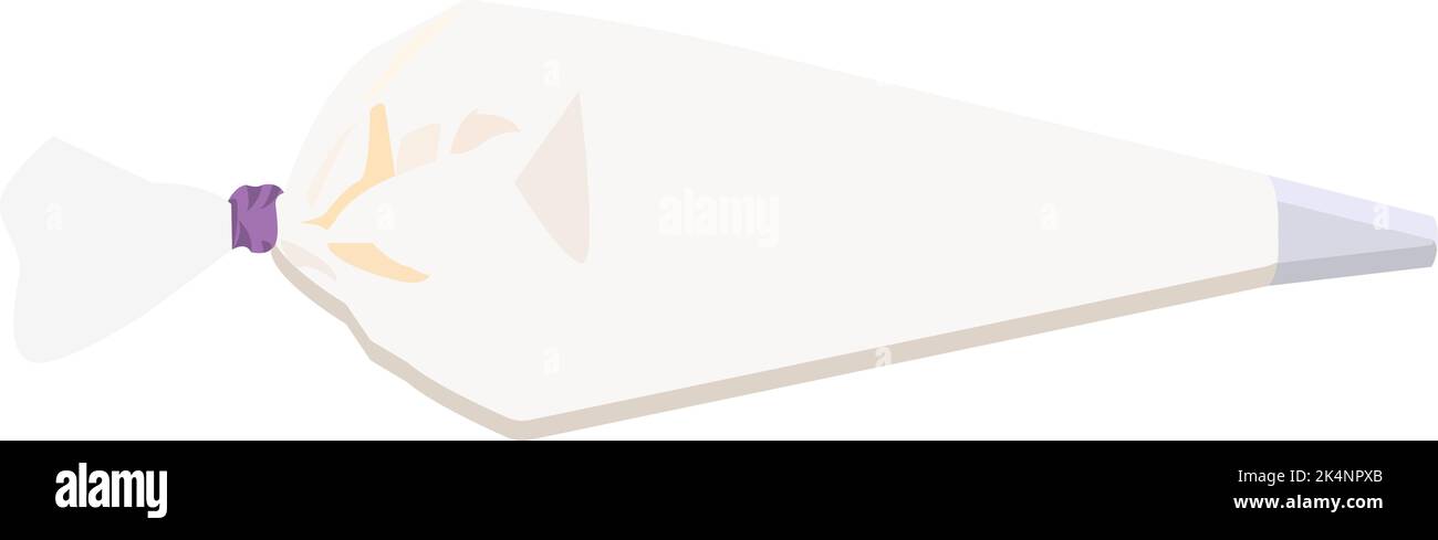 Cake pipping batter, illustration, vector on a white background Stock ...