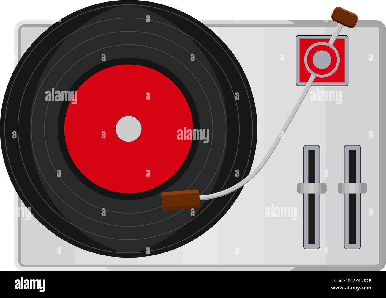 White record player, illustration, vector on a white background Stock ...