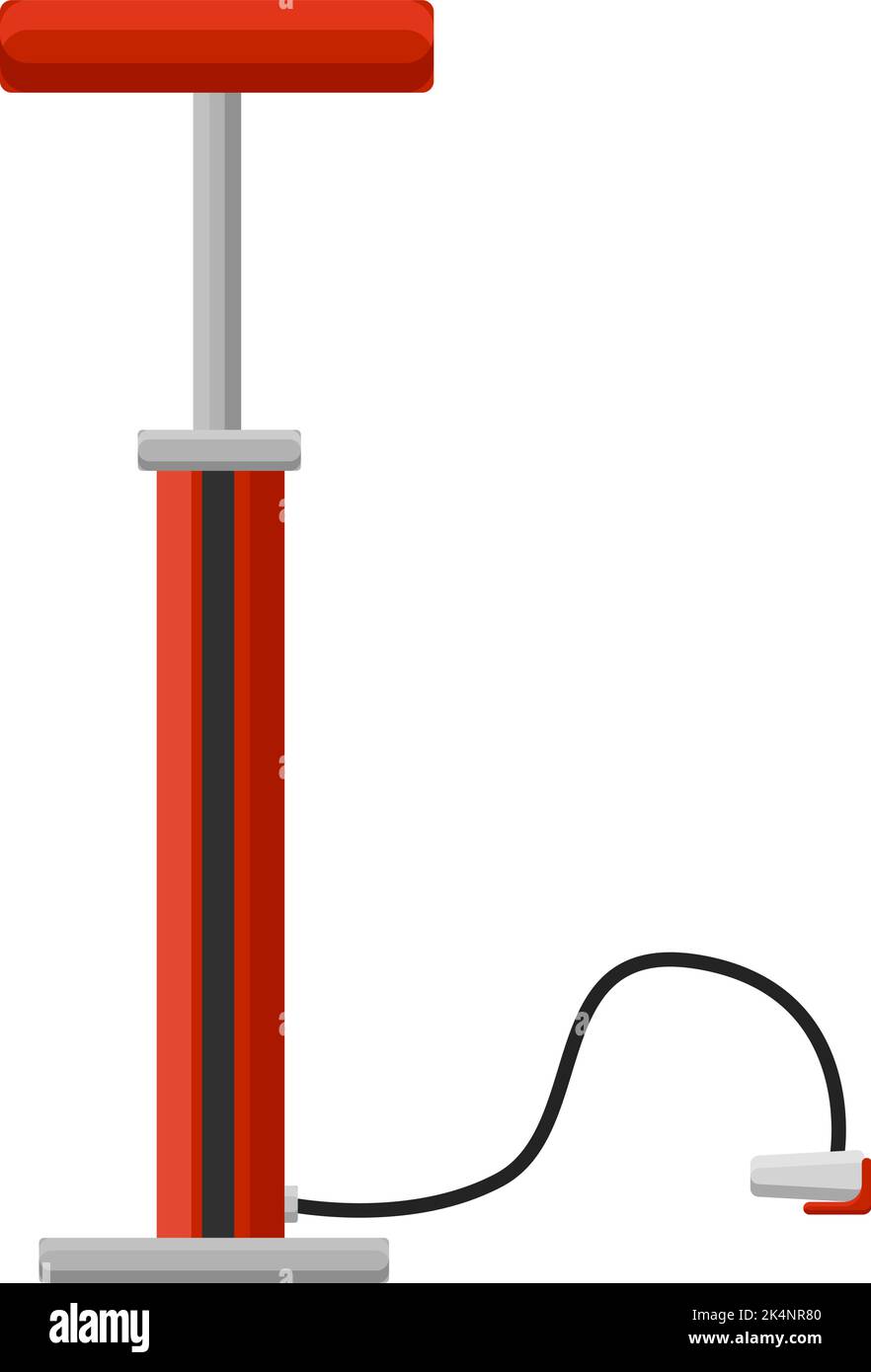 Bike pump, illustration, vector on a white background Stock Vector ...