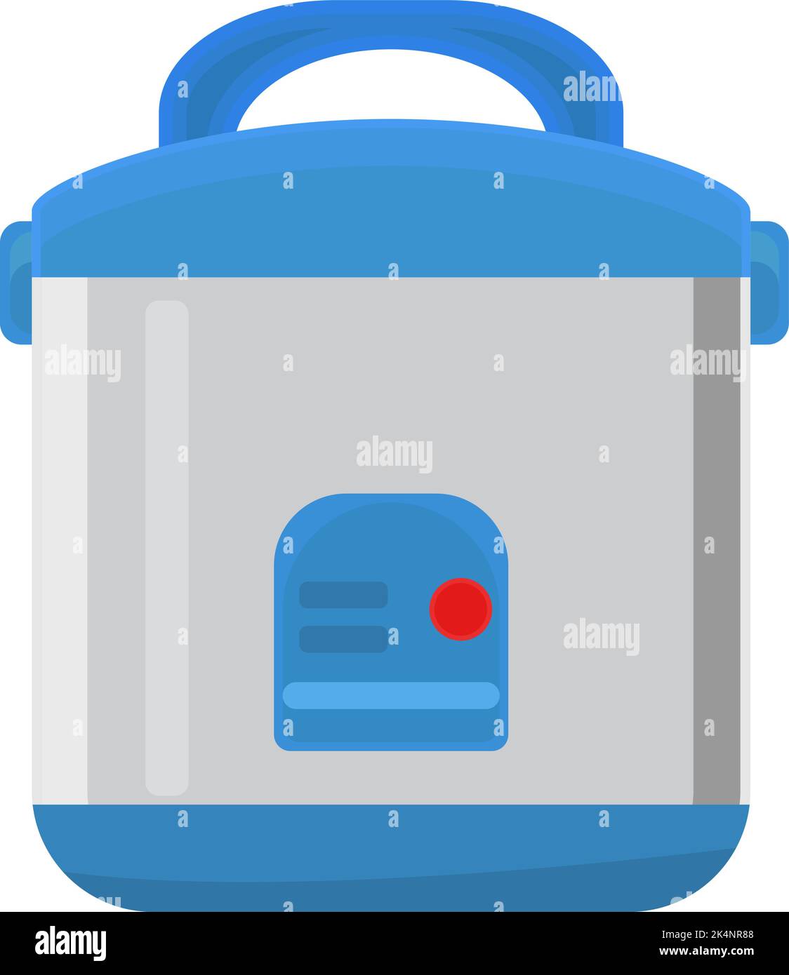 Blue rice cooker, illustration, vector on a white background Stock ...