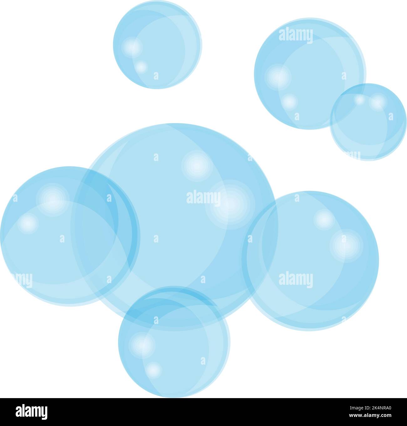 White foam and soap bubbles realistic transparent design vector ...