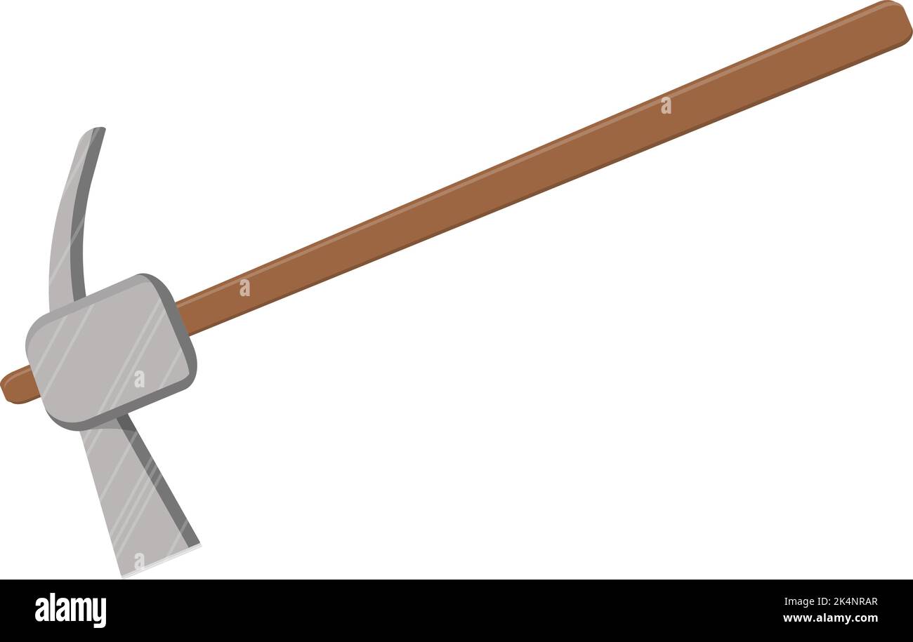 Pick mattock, illustration, vector on a white background Stock Vector ...