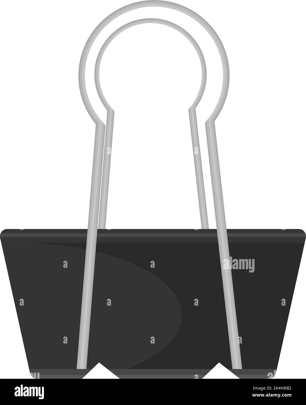 Black Binder clip, illustration, vector on a white background Stock ...
