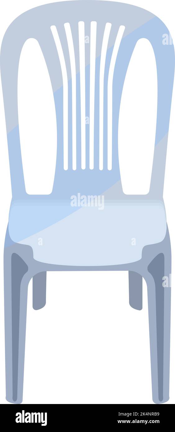 White plastic chair, illustration, vector on a white background Stock ...