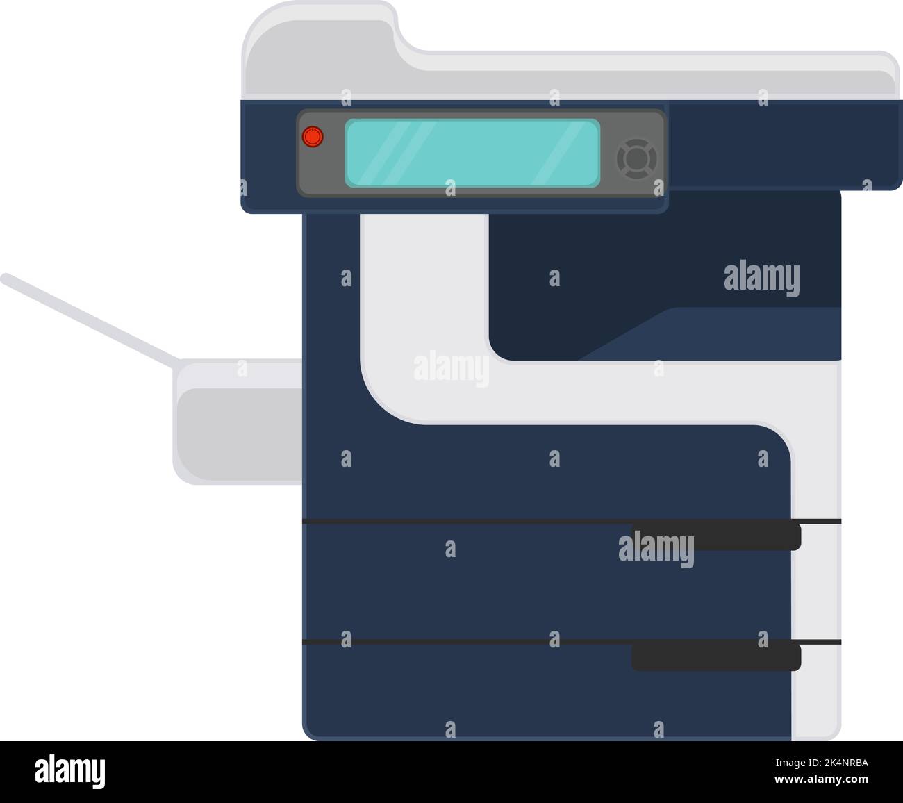 Office printer, illustration, vector on a white background Stock Vector ...