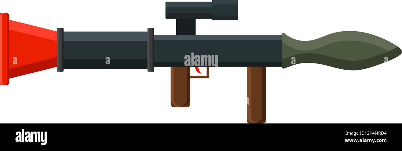 Rocket launcher, illustration, vector on a white background Stock ...