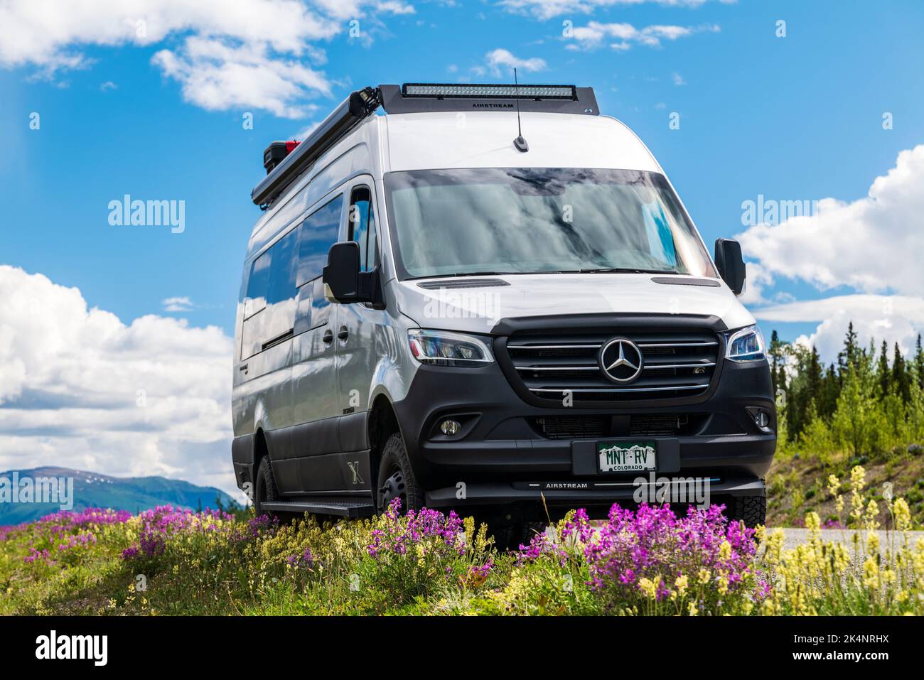 Airstream Interstate 24X campervan; Haines Highway; Yukon Territories ...