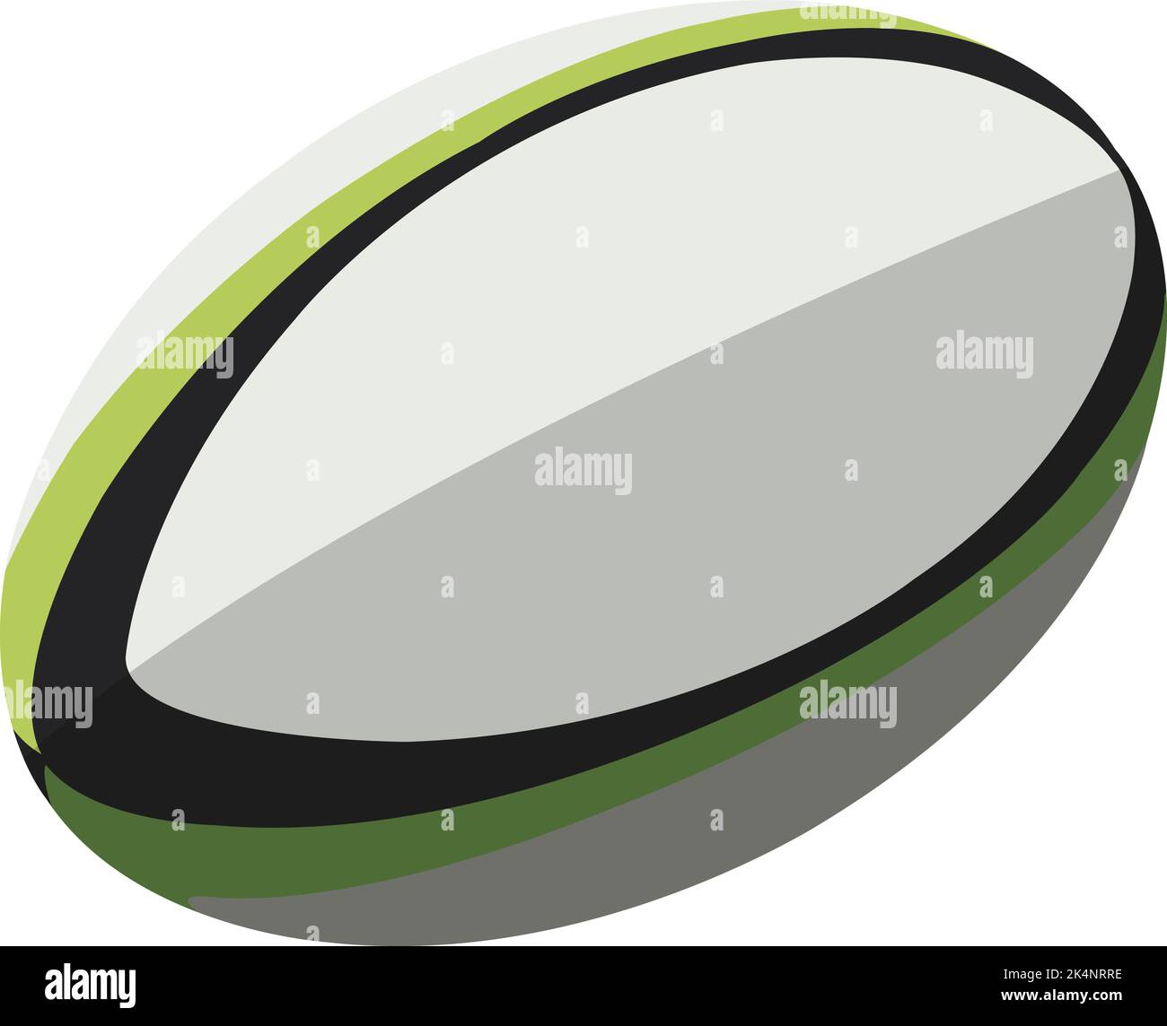White rugby ball, illustration, vector on a white background Stock ...
