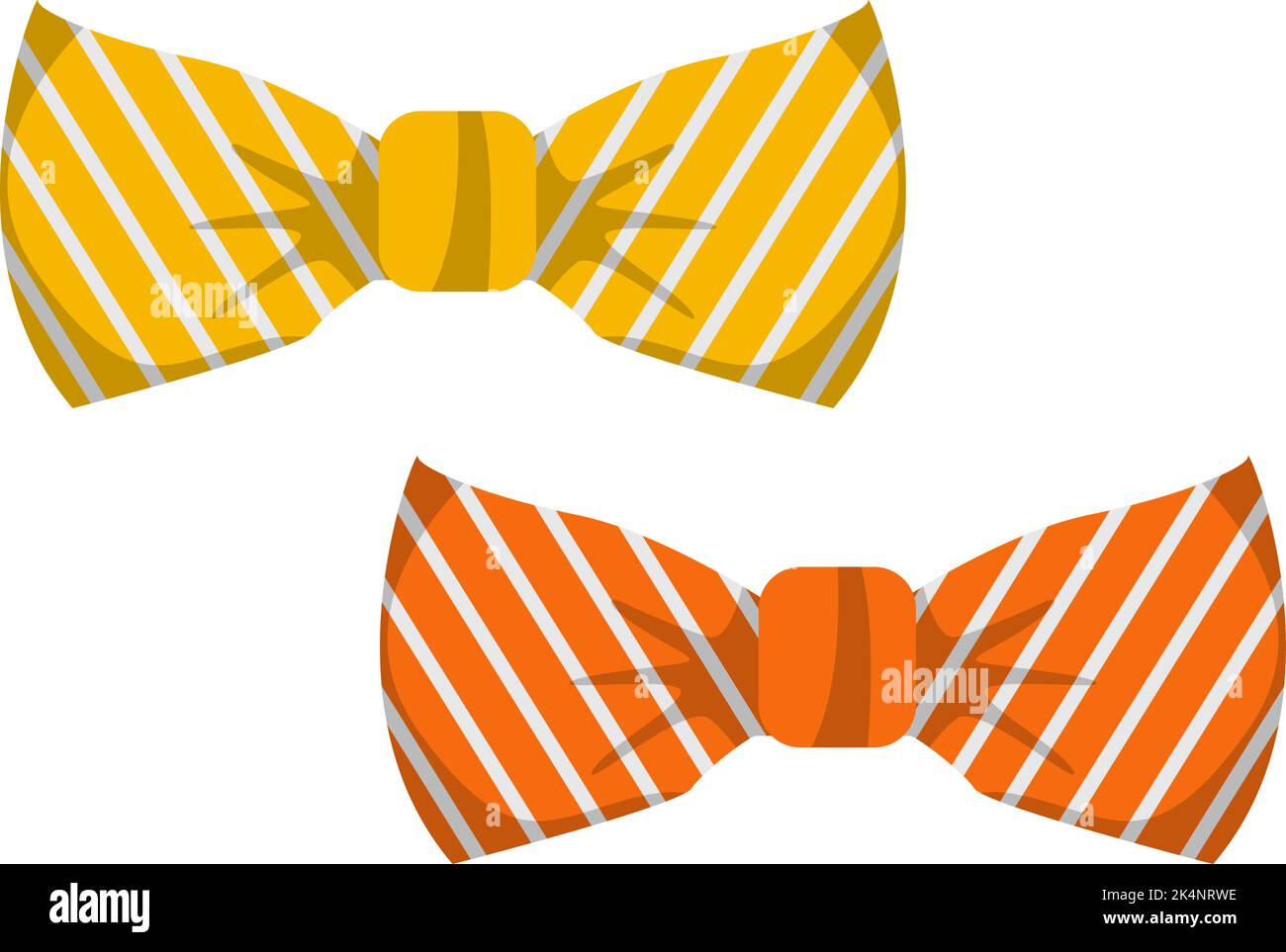 Two bow ties, illustration, vector on a white background Stock Vector ...