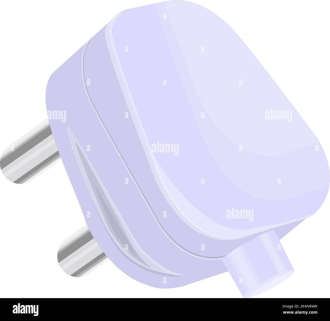 White electric plug, illustration, vector on a white background Stock ...