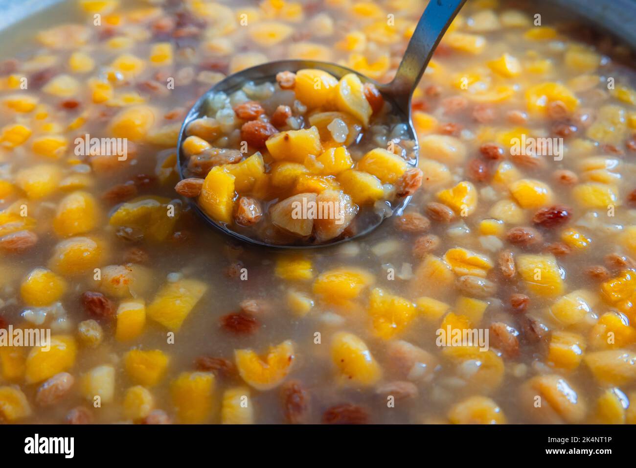 Asure or Noah's Pudding. Homemade traditional Turkish dessert asure ...