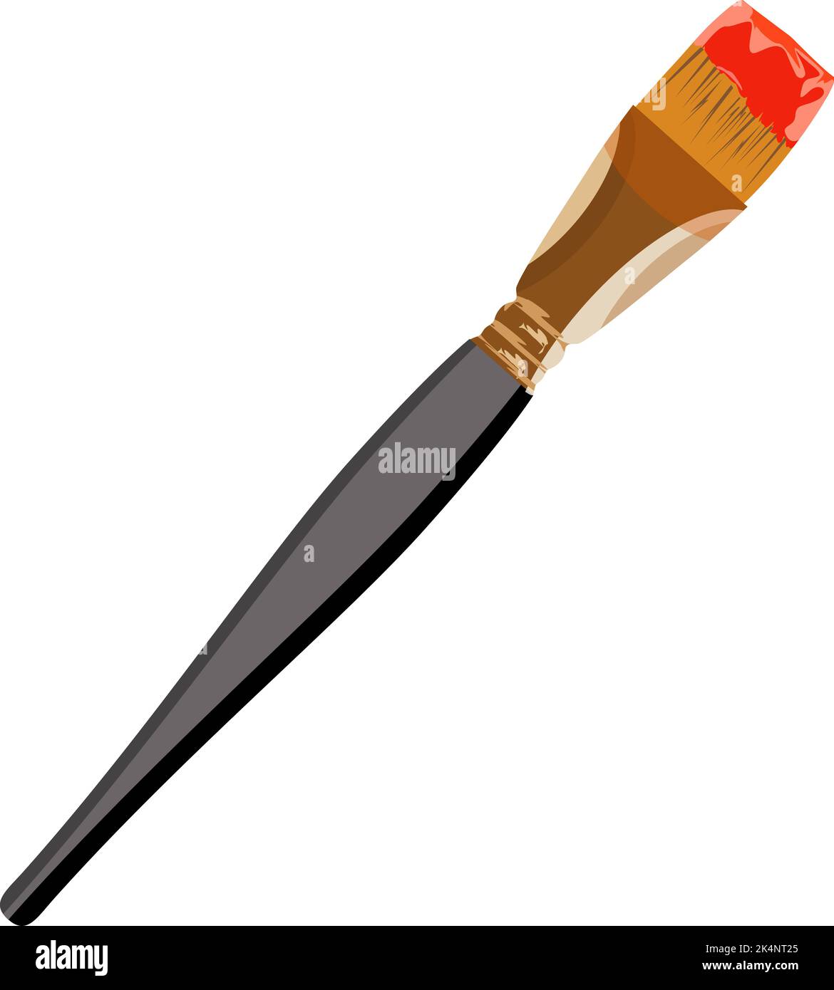 Paint brush, illustration, vector on a white background Stock Vector ...