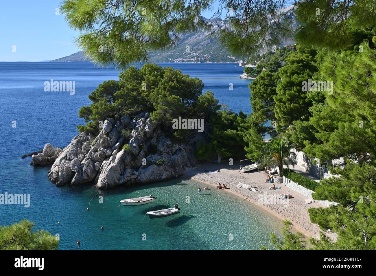 Photo taken on October 3, 2022 shows beach Podrace in Brela, Croatia ...
