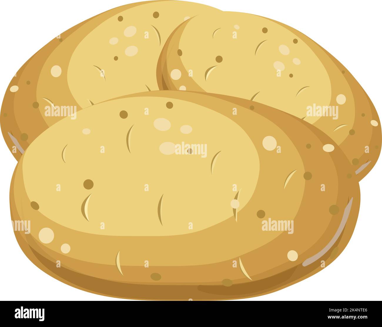 Fresh potato, illustration, vector on a white background Stock Vector ...