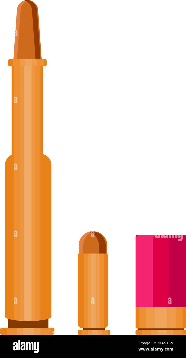 Shotgun bullet, illustration, vector on a white background Stock Vector ...