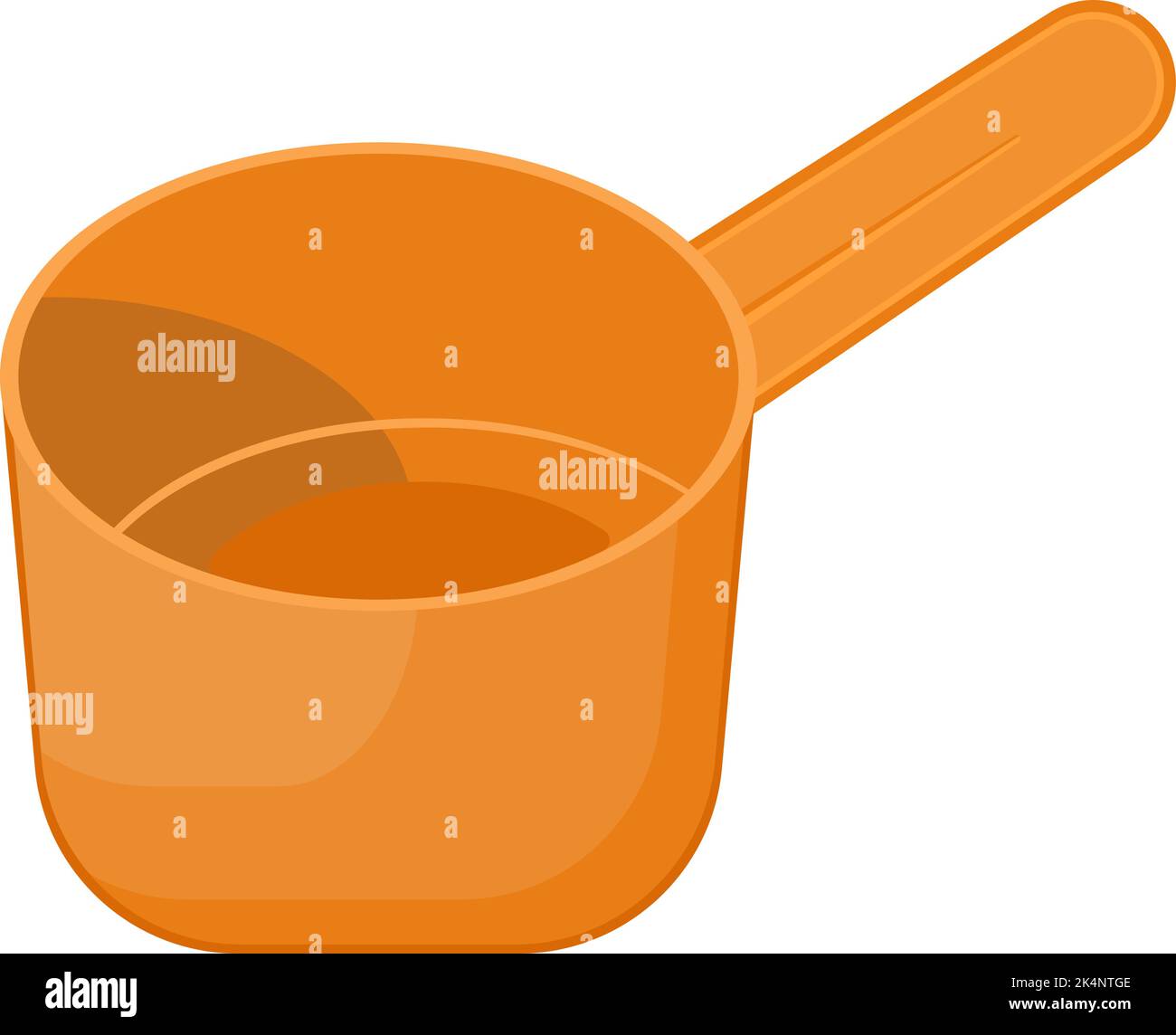 Flour scoop, illustration, vector on a white background Stock Vector ...