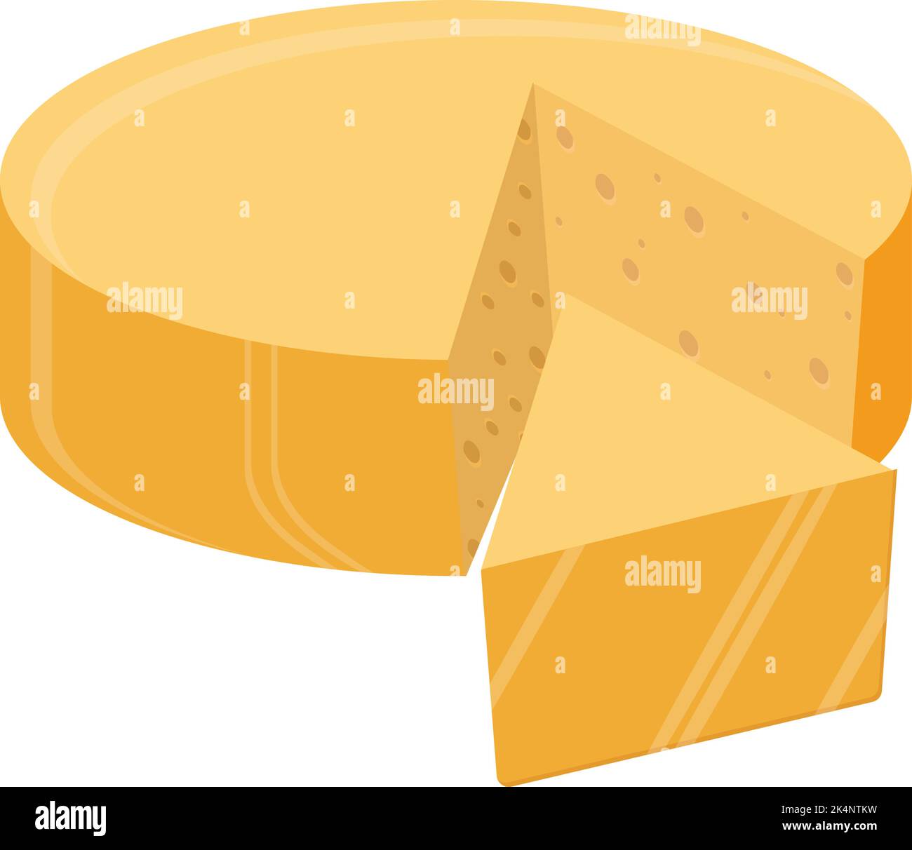 Round yellow cheese, illustration, vector on a white background Stock ...