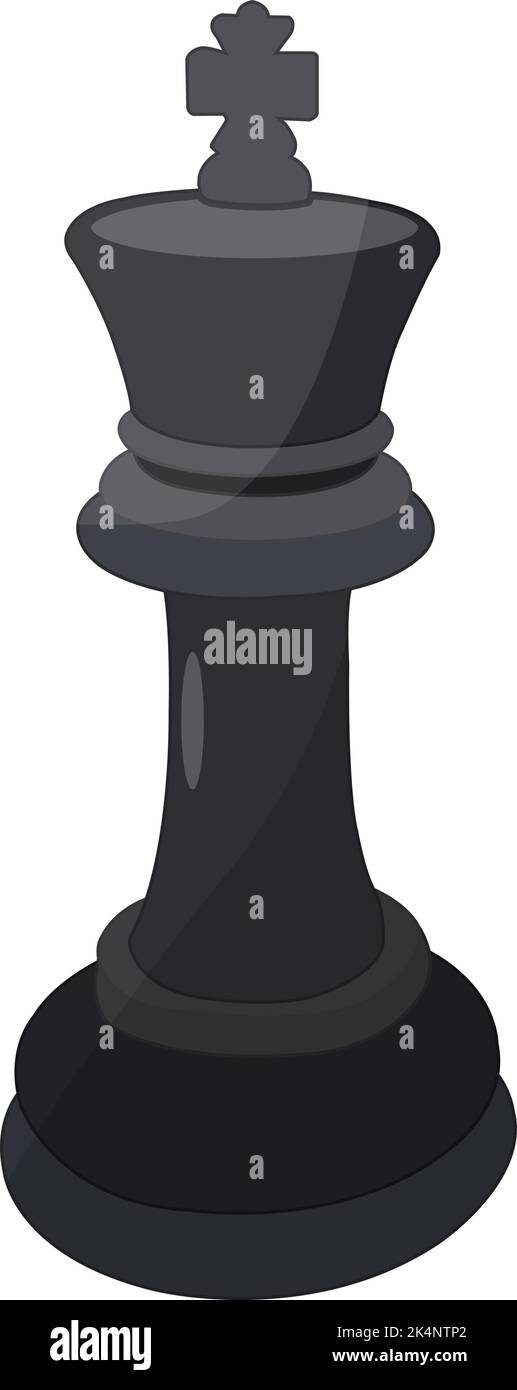 Chess king figure, illustration, vector on a white background Stock ...