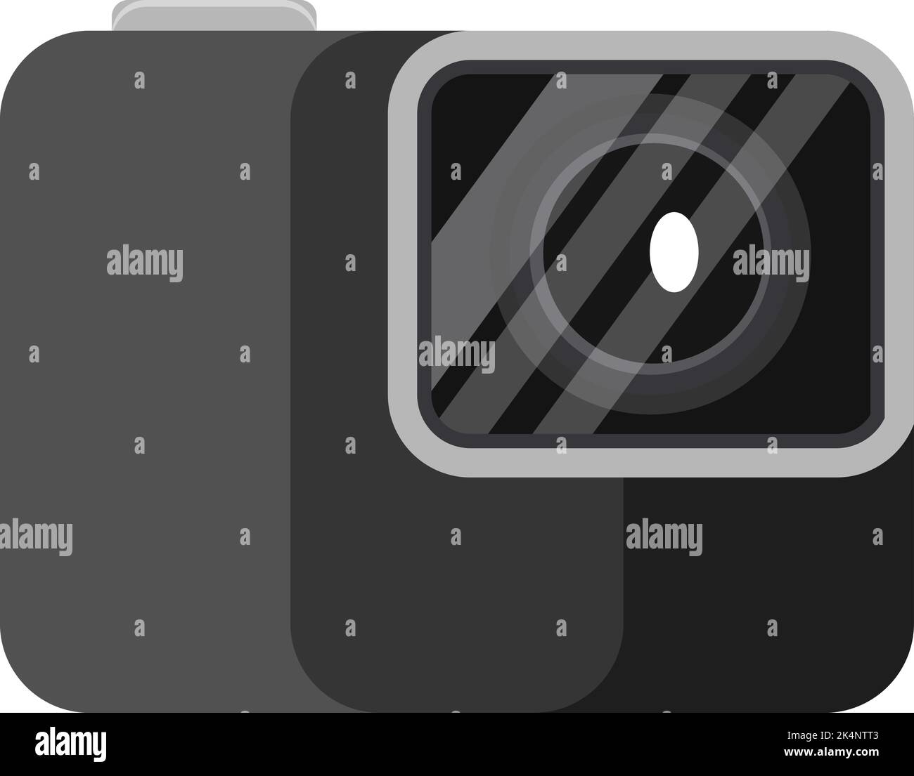 Waterproof camera, illustration, vector on a white background Stock ...