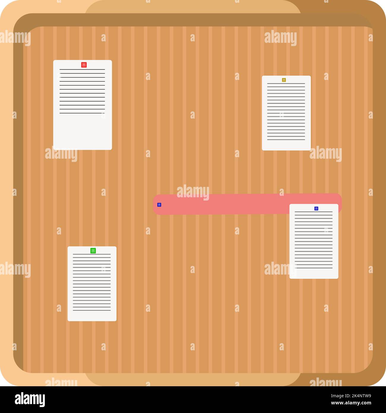 Bulletin board, illustration, vector on a white background Stock Vector ...