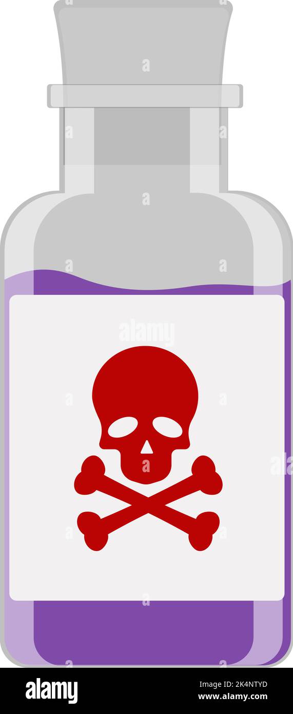 Purple poison, illustration, vector on a white background Stock Vector ...