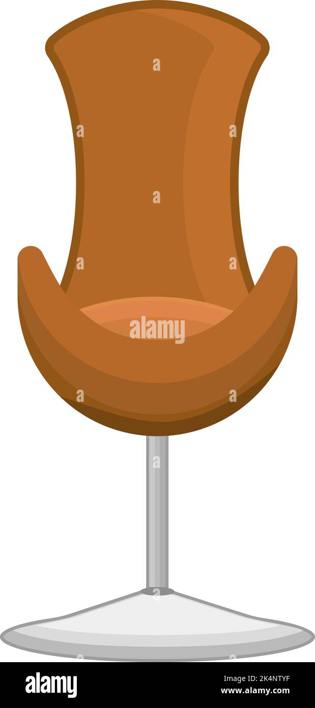 Modern brown chair, illustration, vector on a white background Stock ...