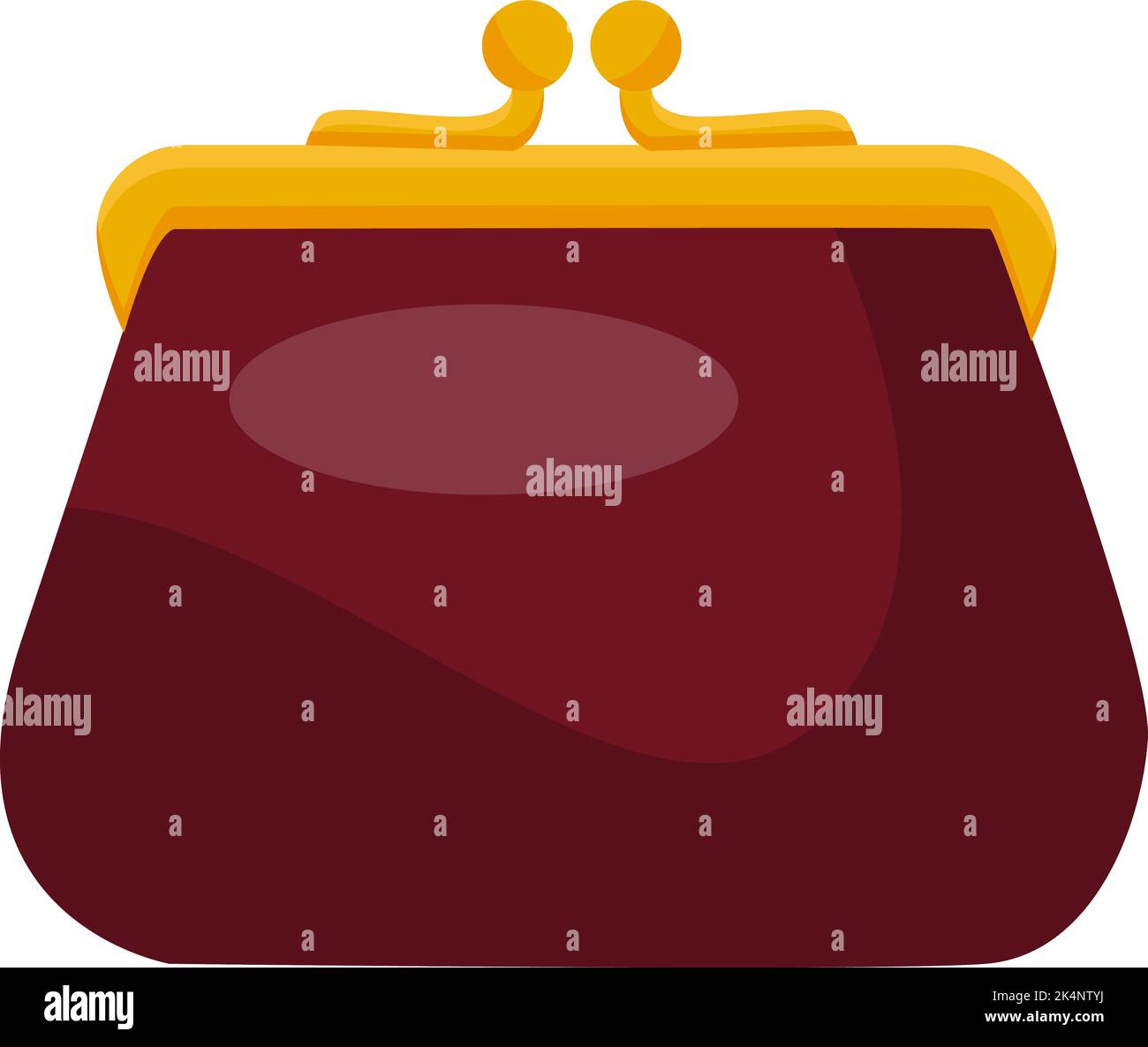 Brown wallet purse, illustration, vector on a white background Stock ...