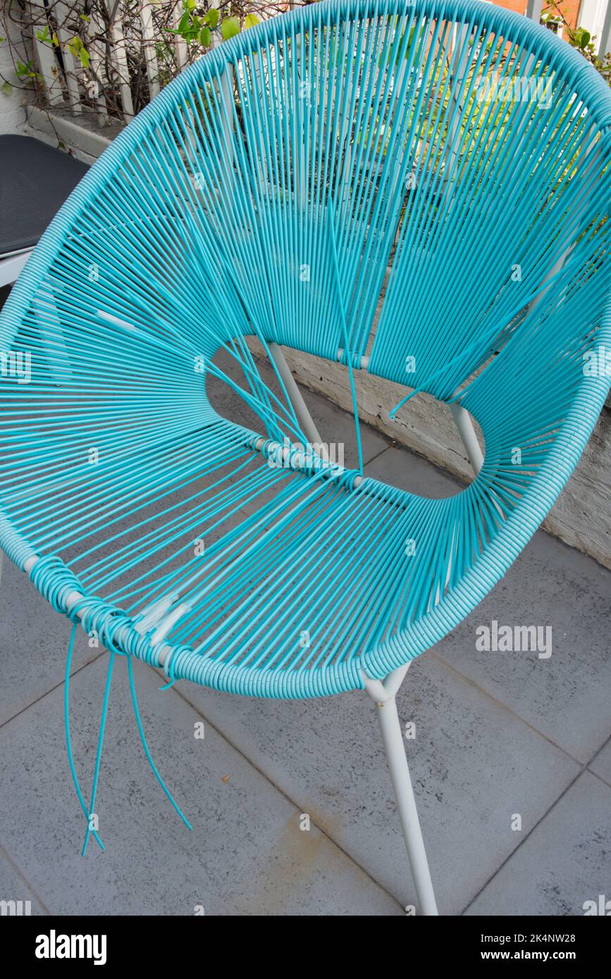 Broken blue chair hi-res stock photography and images - Alamy