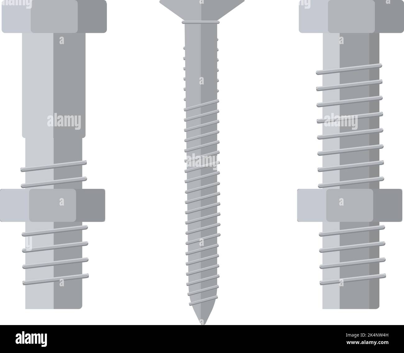 Stainless bolt nut on Stock Vector Images - Alamy