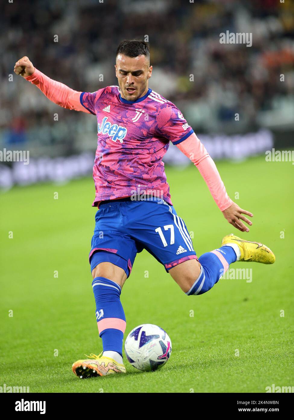 Turin, Italy, October 02, 2022, Filip Kostic (Juventus FC) during the ...