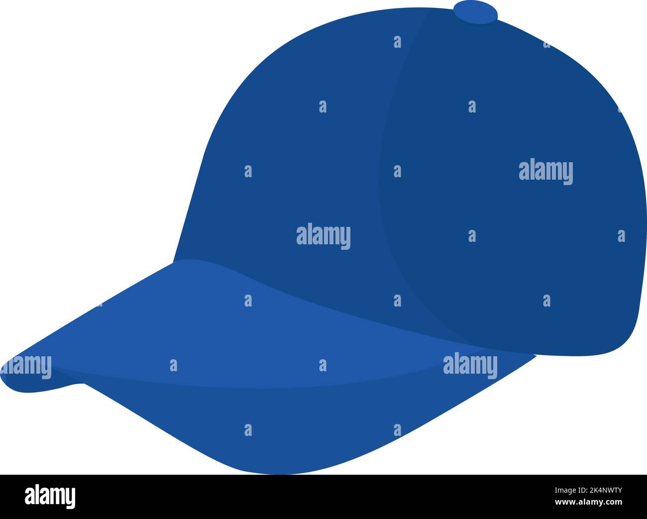 Blue hat, illustration, vector on a white background Stock Vector Image ...