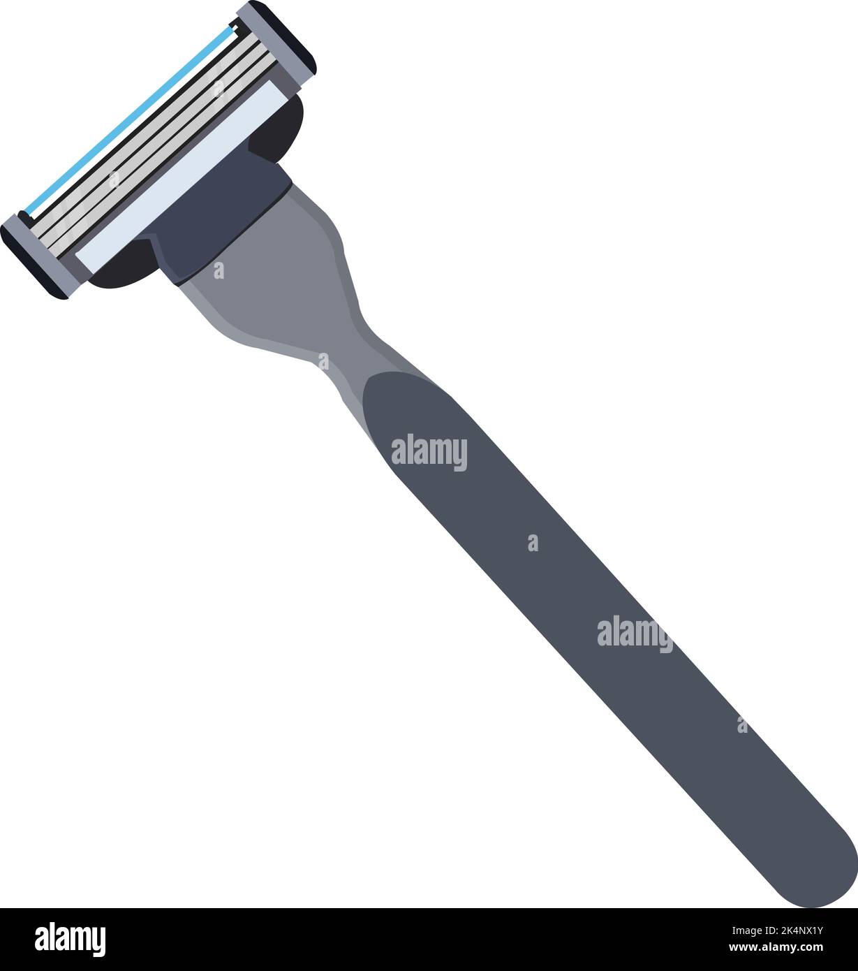 Grey razor, illustration, vector on a white background Stock Vector ...