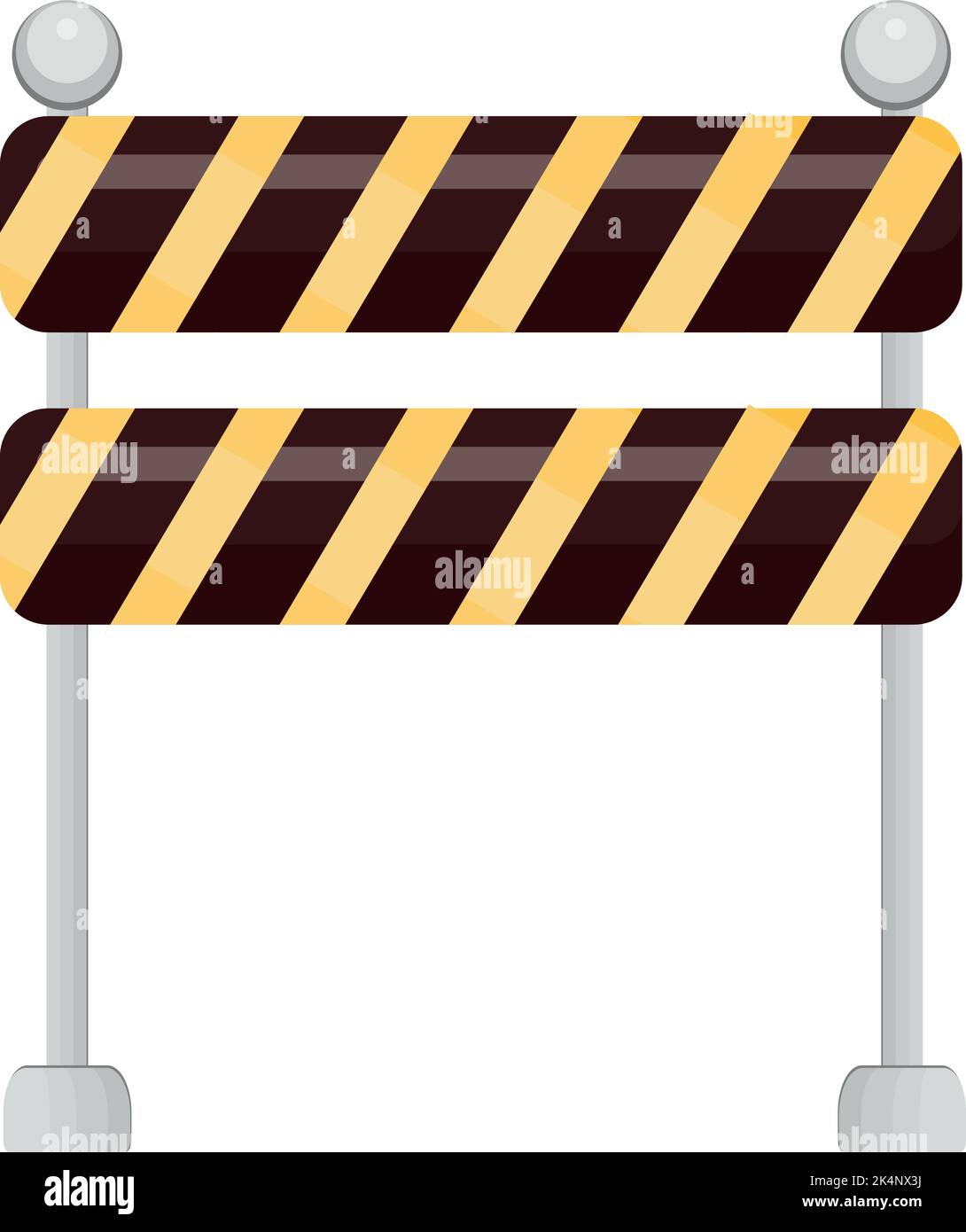 Road barriers, illustration, vector on a white background Stock Vector ...