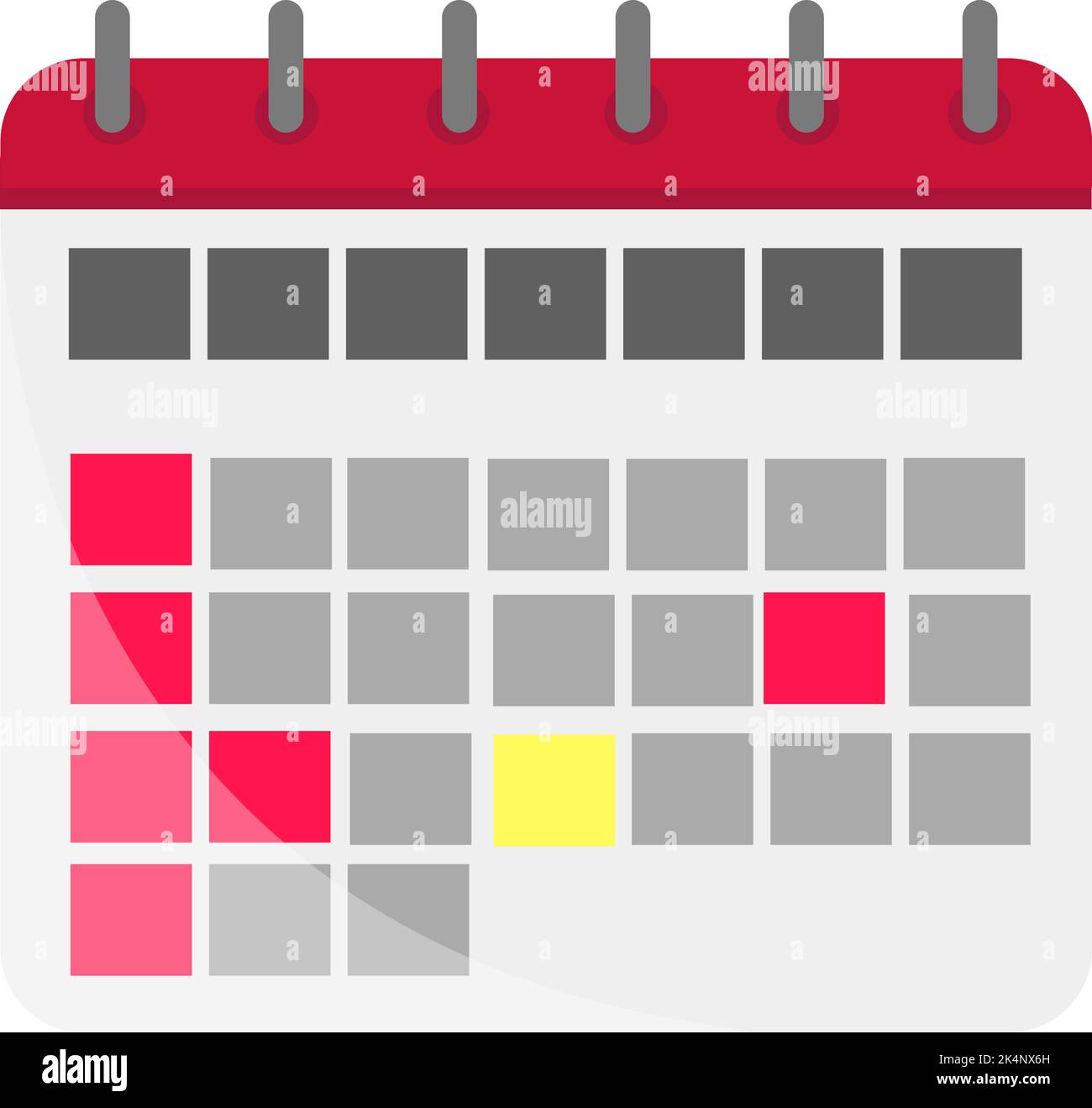 Monthly calender, illustration, vector on a white background Stock ...
