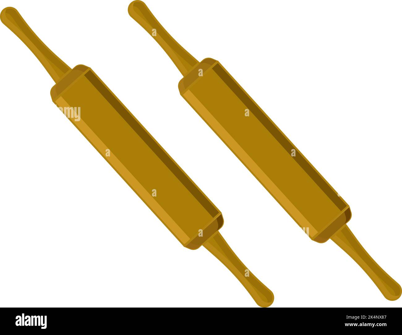 Wooden rolling pins Stock Vector Images - Alamy