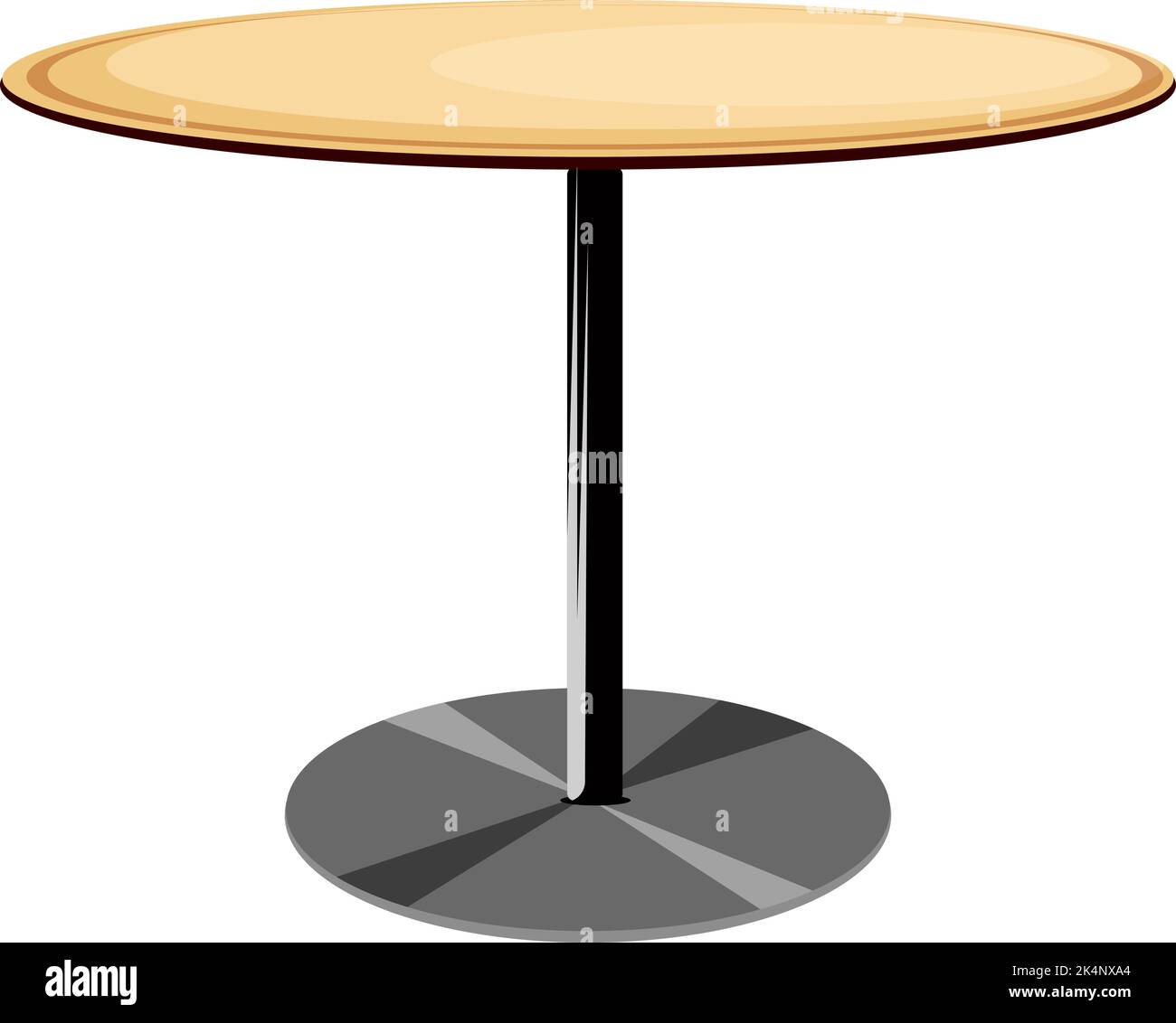 Round table, illustration, vector on a white background Stock Vector ...