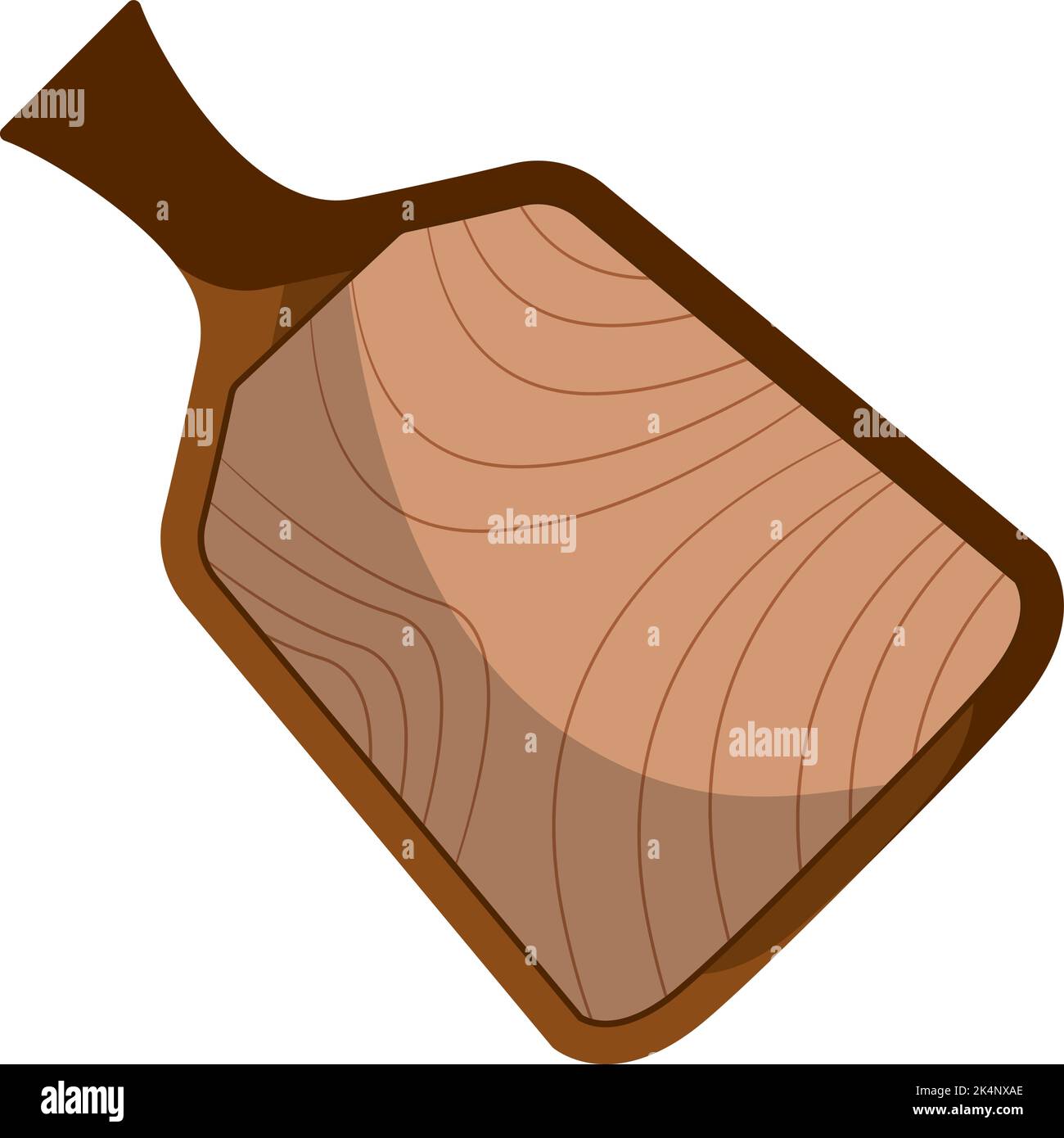 Simple chopping board, illustration, vector on a white background Stock ...