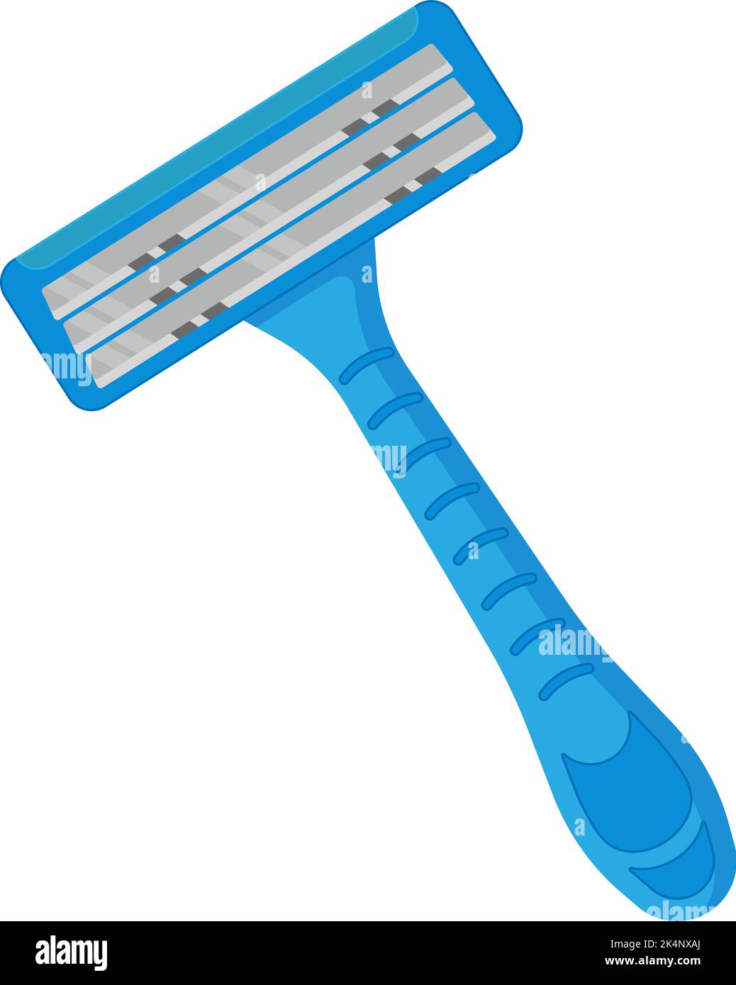 Blue razor, illustration, vector on a white background Stock Vector ...