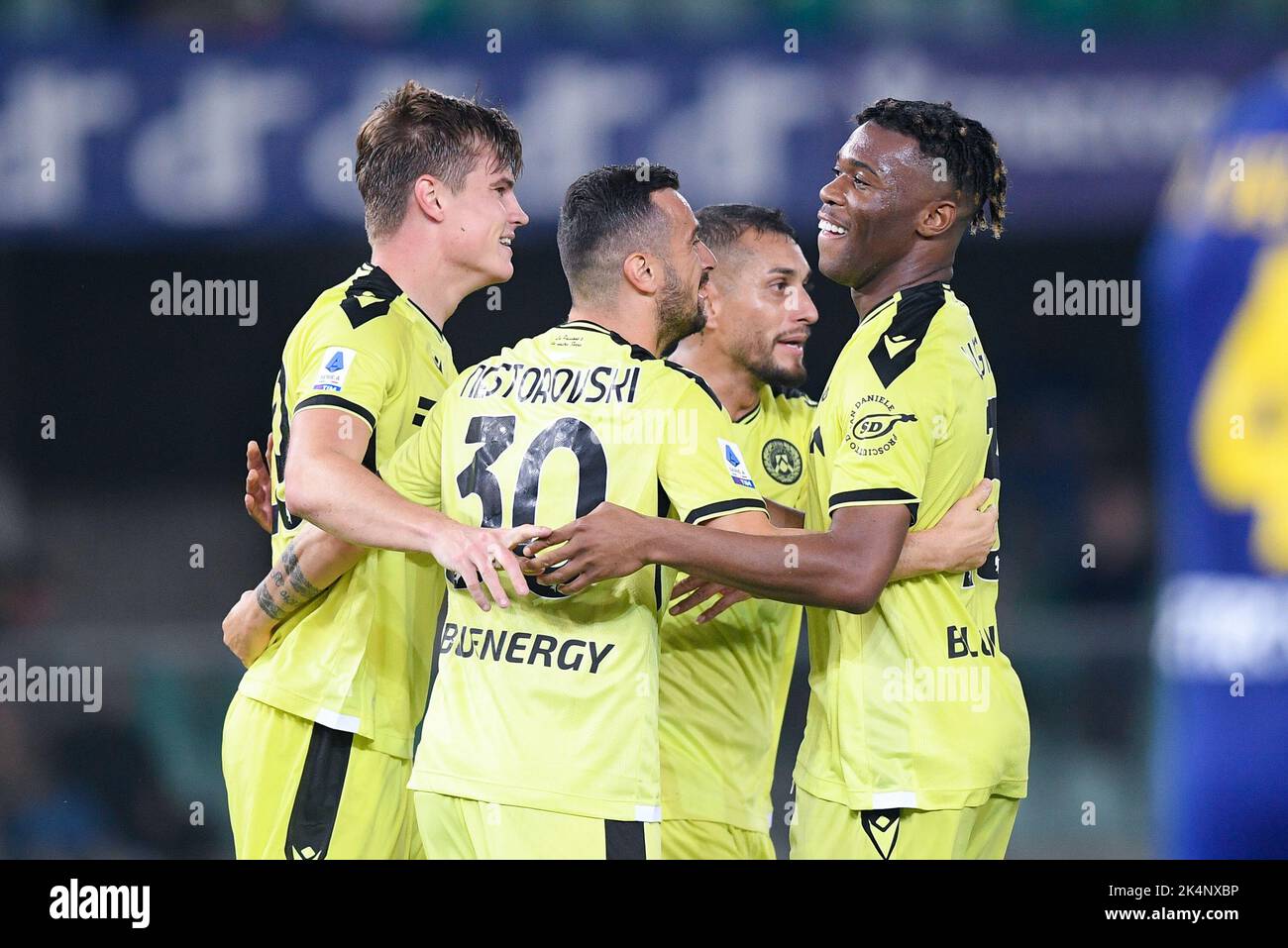 Bologna, Italy. 03rd Oct, 2022. Jaka Bijol of Udinese Calcio celebrates ...