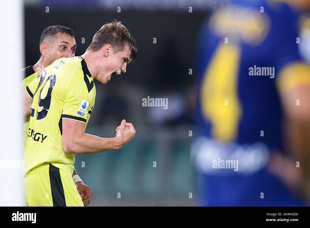 Bologna, Italy. 03rd Oct, 2022. Jaka Bijol of Udinese Calcio celebrates ...