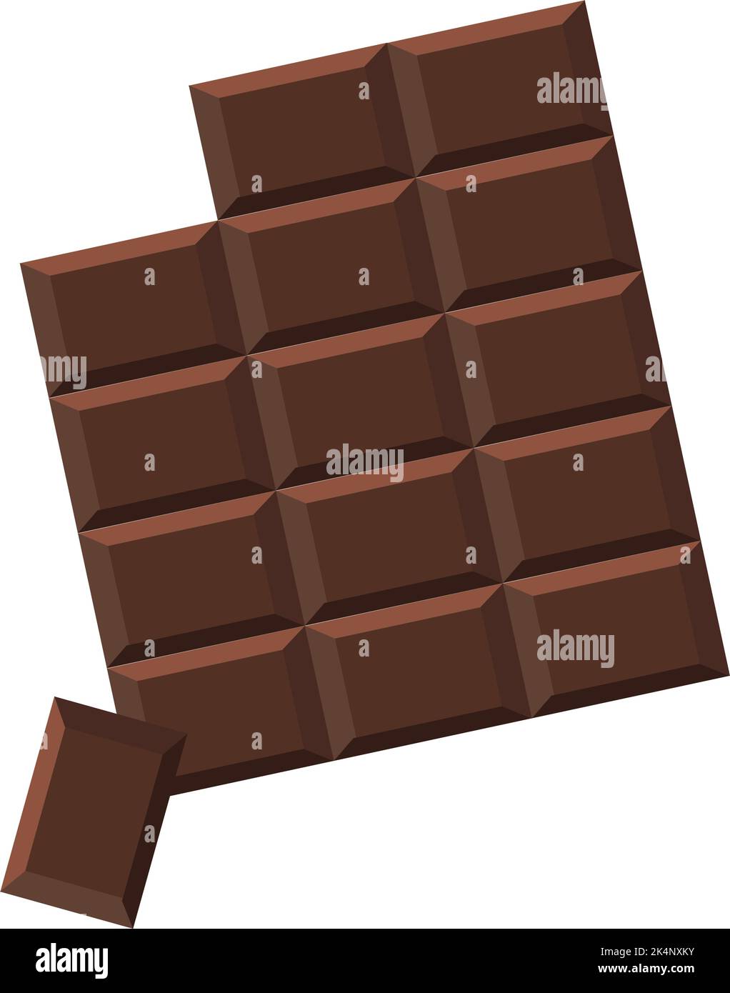 Dark chocolate, illustration, vector on a white background Stock Vector ...