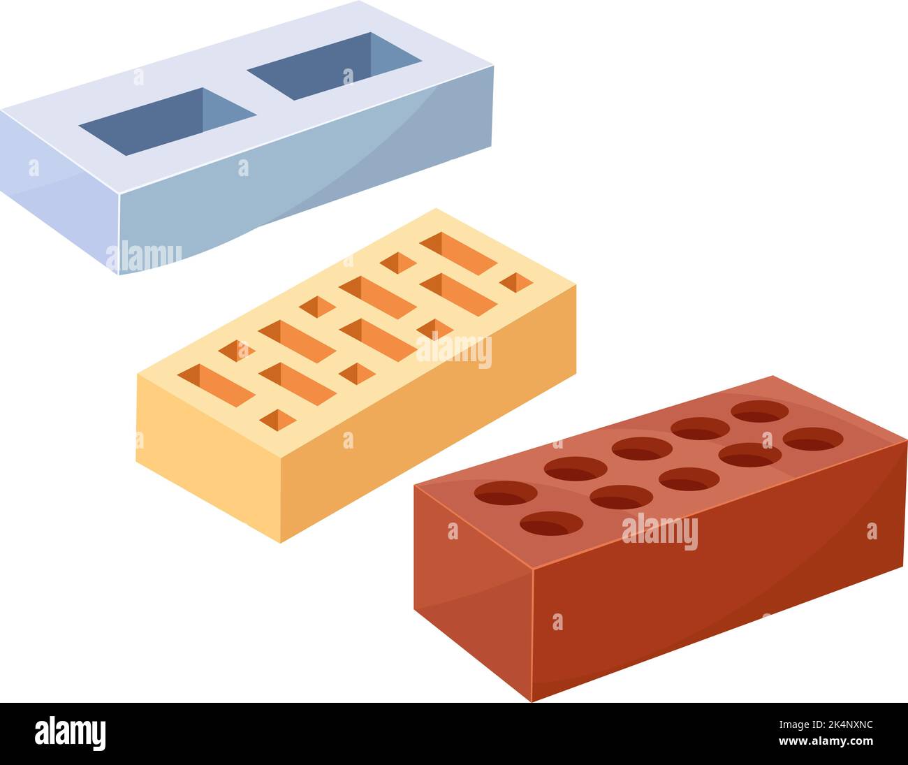 Brown brick on white Stock Vector Images - Alamy