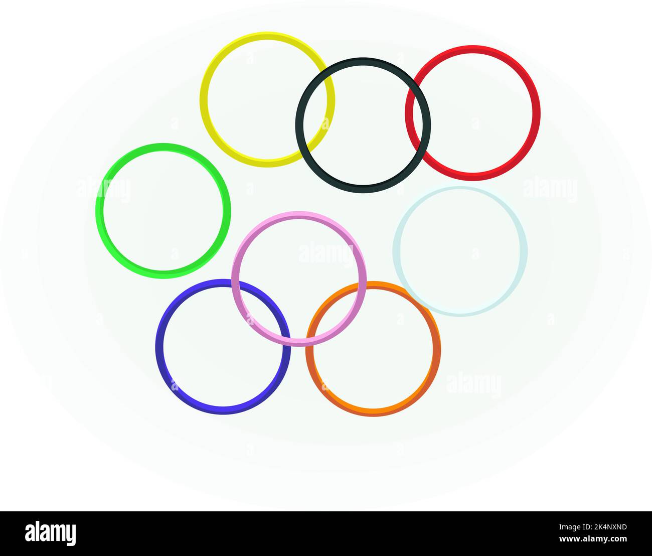 Colorful hair elastics, illustration, vector on a white background ...