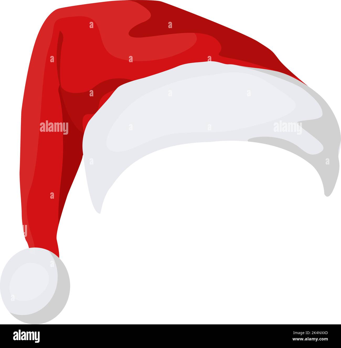 Christmas cap, illustration, vector on a white background Stock Vector ...