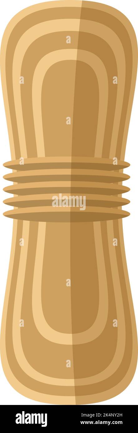 Brown rope, illustration, vector on a white background Stock Vector ...