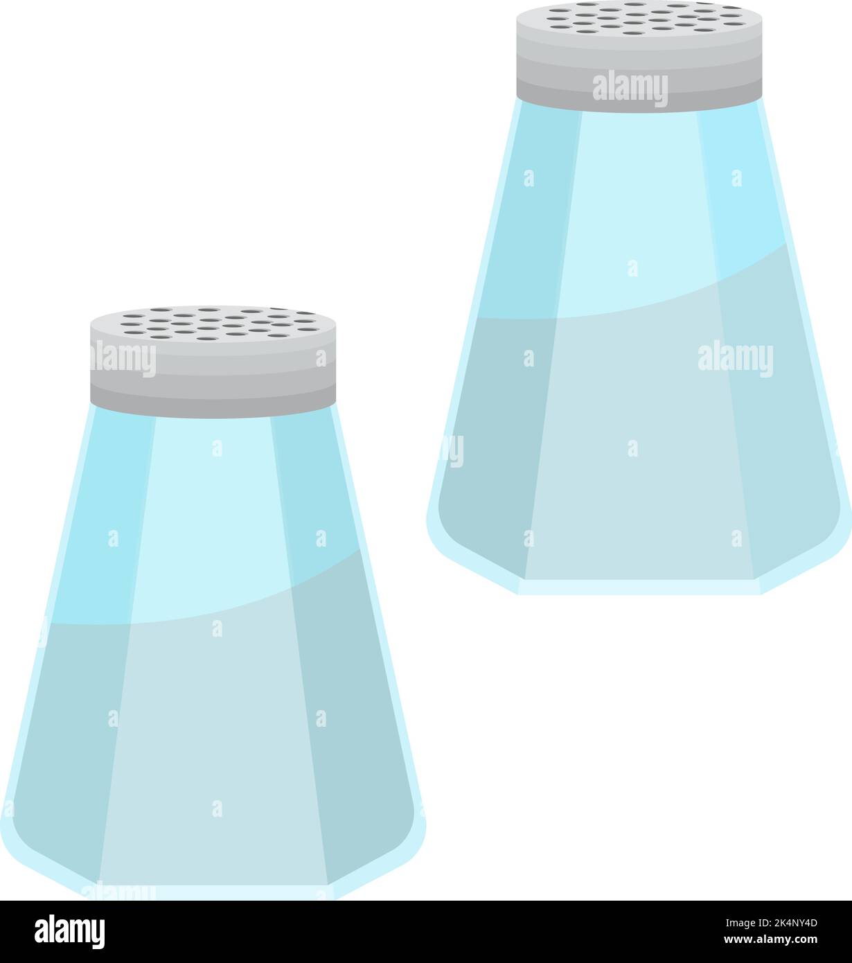 Salt bottles, illustration, vector on a white background Stock Vector ...