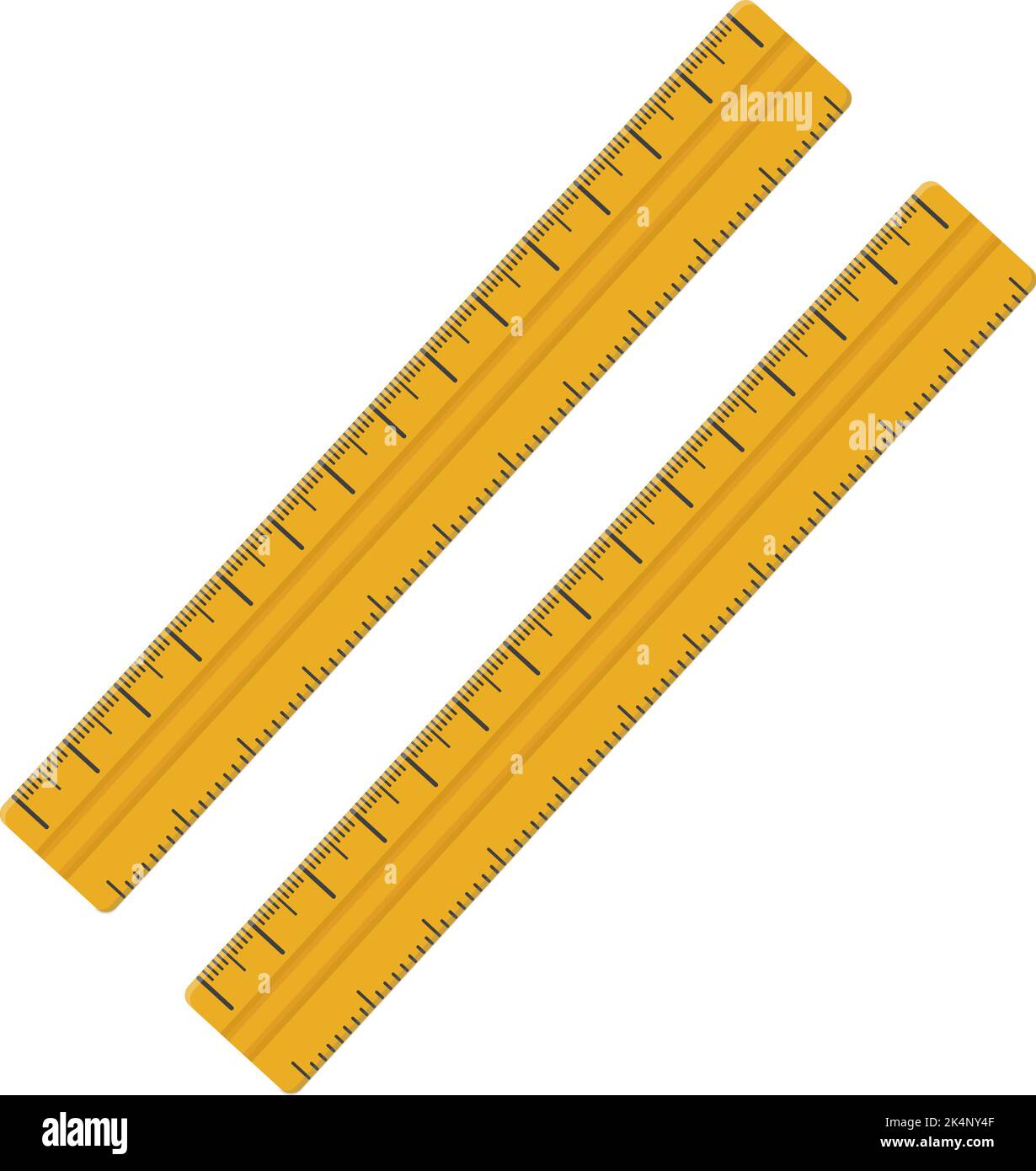 Study rulers, illustration, vector on a white background Stock Vector ...